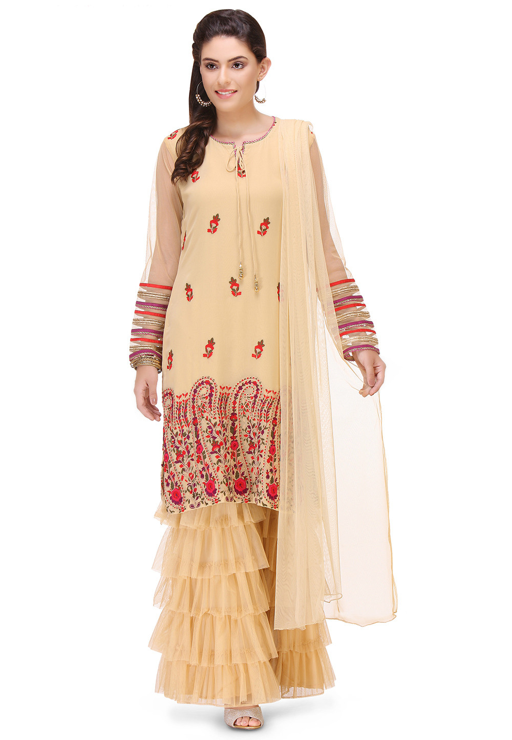 Sharara: Worn with Short Kurtas And More | Utsavpedia