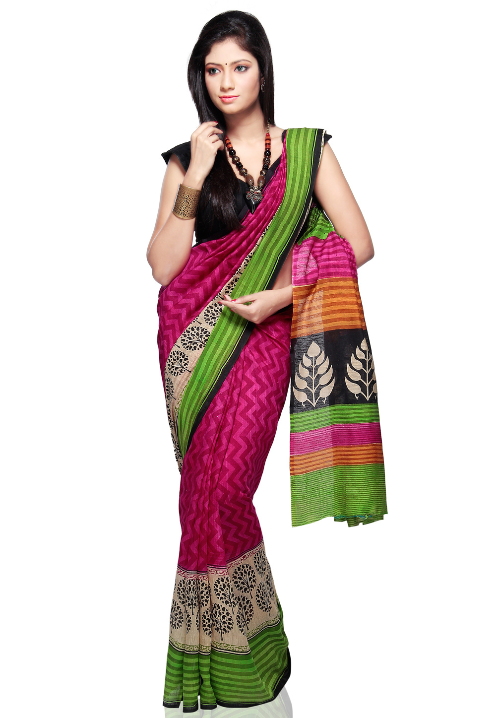 Block Printed Saree - Utsavpedia