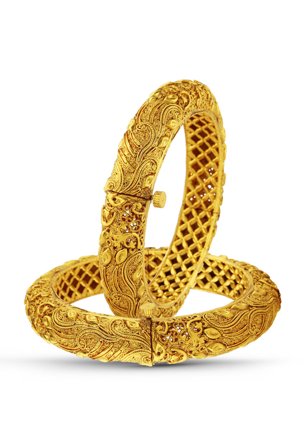 Metallic openable bangles Utsavpedia