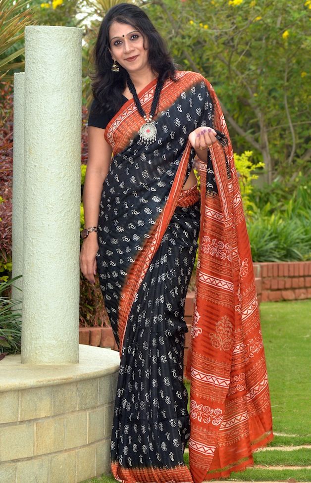 Matka Silk Saree (Image Courtesy: Pinterest) - Utsavpedia